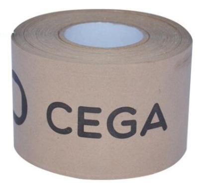 China Reinforced Water Activated Custom Printed Kraft Paper Gummed Tape,Conventional Brown/White Kraft Paper Filament Sticker for sale