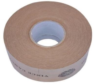 China Reinforced Water Activated Custom Printed Kraft Paper Gummed Tape,Conventional Brown/White Kraft Paper Filament Sticker for sale