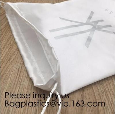 Bolso del regalo del satén para el vestido del abrigo de Midi, bolsa púrpura elegante para los anillos, bolso del satén de lazo del satén para el cosmético, paquete del bagease