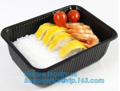 China takeaway food container disposable plastic lunch bento box,square PLA plastic food container,fast food package essential for sale