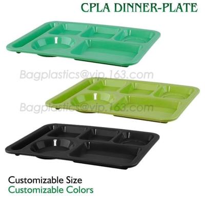 La escuela utiliza la placa biodegradable de alta calidad para los estudiantes, placa del almuerzo de los niños con la tapa, lavaplatos Safe Shool Hospital