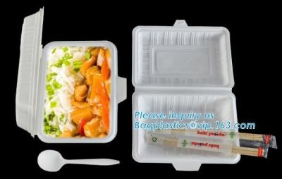 China biodegradable corn starch food container,Airline new nature 900ml biodegradable corn starch food container with lid pac for sale