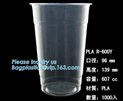 Taza amistosa biodegradable de papel de la sopa del Pla de Eco con la tapa del Pla, tapa biodegradable 100% de la maicena de CPLA para la taza disponible pac