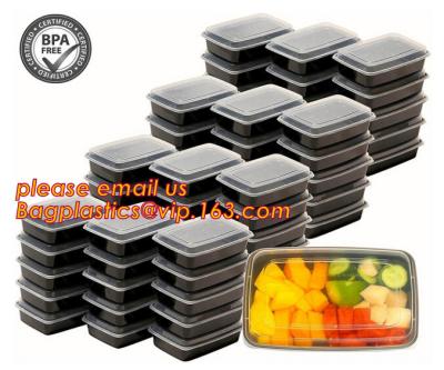 China Food grade plastic disposable plastic take away bento box with 4 compartment,Containers Plastic Leakproof Food Container for sale