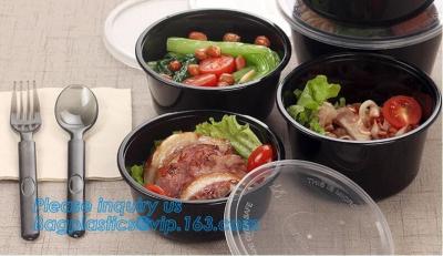 China Take-away food package 3000ml large plastic salad bowls,PP white 700ml disposable plastic sea food bowl with handle pac for sale