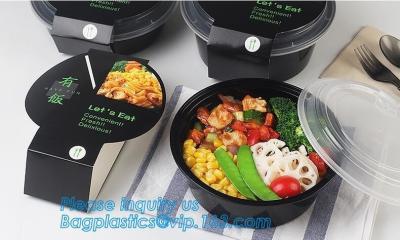 China 1000ml Black Disposable Biodegradable Bento Food Noodles Container PP Plastic Microwave Safe Soup Bowl bagplastics bagea for sale