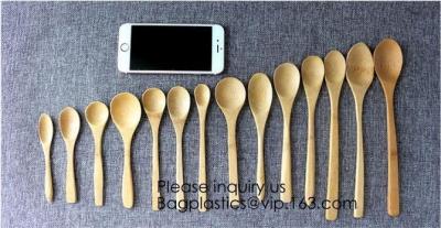 Cuchara de bambú natural de abastecimiento disponible del cuchillo, de la bifurcación y de la cuchara, carrito de bambú biodegradable amistoso reutilizable de los cubiertos de Eco