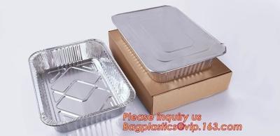 China Reheating, Baking, Roasting, Meal Prep, To-Go Containers Aluminum Pan Disposable Heavy Duty Rectangular Tin Foil Pans for sale