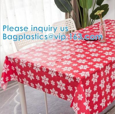China Heavy Duty Vinyl Oilcloth Tablecloth PVC Waterproof Wipeable Spillproof Peva Tablecloth For Spring Outdoor Camping for sale