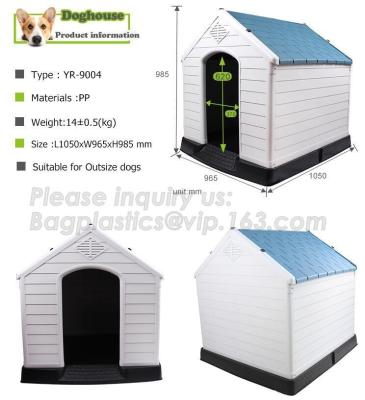 China Casa de perro plástica de los nuevos del estilo de perro de la casa tamaños desprendibles sin aliento al aire libre del plástico tres, hogar de Cat Dog House Of Pet, bagea en venta