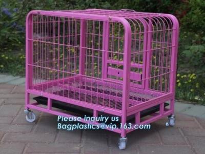China jaula grande de acero inoxidable portátil modificada para requisitos particulares del perro del plegamiento de aluminio del metal, hou durable al aire libre grande del perro de las jaulas de las perreras del perro en venta