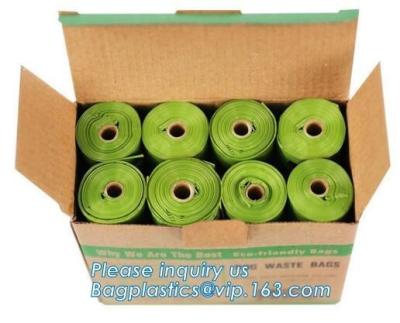 China bolso de basura limpio del repuesto del animal doméstico de la basura del impulso de los bolsos del gato degradable del perro para arriba, dispensador del bolso de la basura del perrito del animal doméstico del perro de la forma de la cápsula con en venta