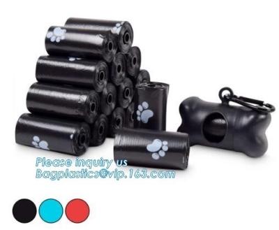 China Bolsos el 100% biodegradables respetuosos del medio ambiente del impulso de la basura del animal doméstico del perro del PLA, bolsos plásticos biodegradables del impulso de la basura del animal doméstico del perro, bagplastics en venta