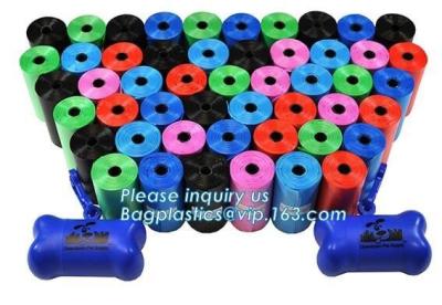 China Bolso barato promocional de la basura del animal doméstico del precio, dispensador con los bolsos 15pcs, bagplastics, bage del bolso de la basura del dispensador del bolso del impulso del perro casero en venta