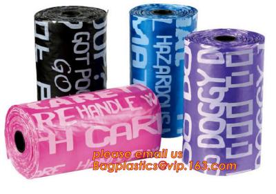 China bolsos inútiles impresos de encargo del impulso del perro del bolso del animal doméstico biodegradable amistoso de la maicena del eco, bolso de la basura del animal doméstico, bolso del impulso con forma del hueso en venta