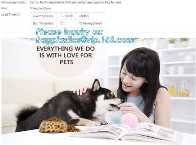 China Bolso biodegradable del impulso del perro del bolso de la basura del perro del producto del animal doméstico con el dispensador, fuentes del animal doméstico que preparan el bolso del impulso de los perros del equipo al aire libre con a en venta