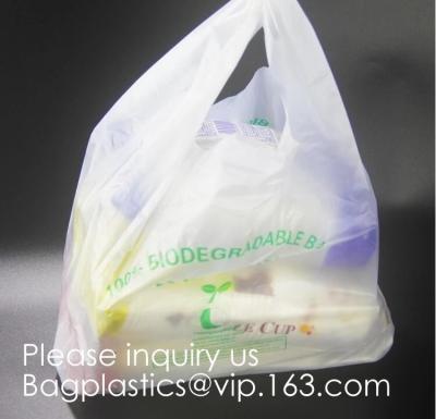 China Paquete biodegradable y abonable VERDE del almidón de maíz de 75 Lexington Carry Bags, del ultramarinos biodegradable y abonable del 100% en venta