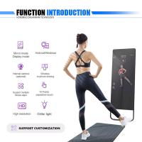 China 43-Inch Custom Interactive Exercise Mirror with 1080p LCD Screen and 10-Point Touch for Home Gym Fitness for sale