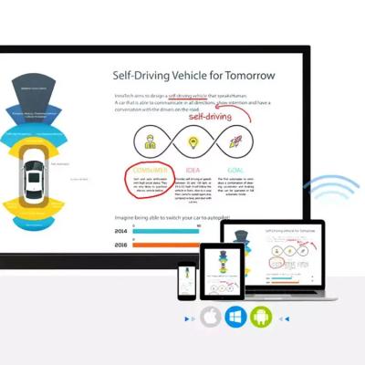 China 86 inch 4K Smart Interactive Whiteboard Android Windows Dual System 20 points Touch Lound speaker for sale