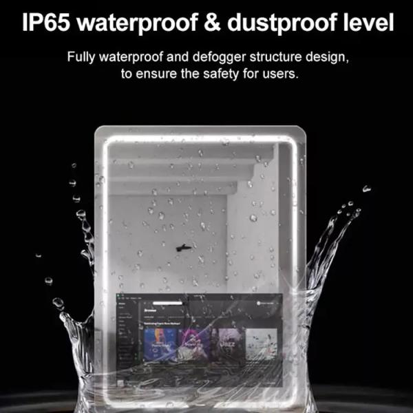 Anti Fog Makeup Touch Screen Smart Mirror With TV Ultra Thin Interactive