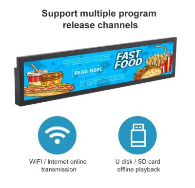 China 18.5 Inch Bar LCD Display For Multiple Scrolling Advertising for sale