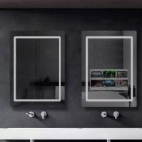 China Rectangle Wall Mounted Touch Screen Smart Mirror 1920×1080 Resolution 30W Power For Bathroom Advertising for sale