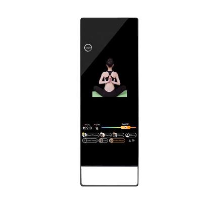 China Multi Touch Digital Fitness Mirror , Floor Standing Interactive Workout Mirror for sale