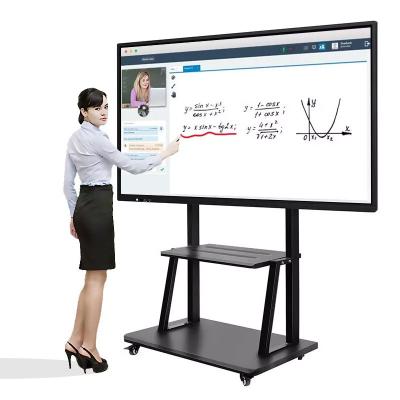 China 86 inch 4K Smart Interactive Whiteboard Android Windows Dual System 20 points Touch Lound speaker for sale