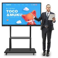 China HONGNUO 86 Inch Interactive Whiteboard with 20-Point IR Touch and 4K Resolution for Classroom Meetings for sale