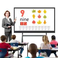 China HONGNUO 75-inch 20-Point Touch Smart Digital Whiteboard with 4K UHD Display and Intel i3 Processor for Classroom Teaching for sale