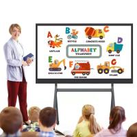 China HONGNUO 75-inch 20-Point Touch Smart Digital Whiteboard with 4K UHD Display and Intel i3 Processor for Classroom Teaching for sale