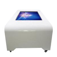 China 43 Inch LCD Smart Touch Screen Coffee Table with 350 Nits Brightness and 1920x1080 Resolution for sale