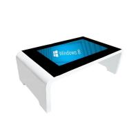 China 43 Inch LCD Smart Touch Screen Coffee Table with 350 Nits Brightness and 1920x1080 Resolution for sale