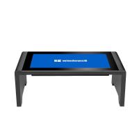 China 43 Inch LCD Smart Touch Screen Coffee Table with 350 Nits Brightness and 1920x1080 Resolution for sale