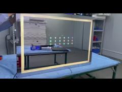 Custom Size Magic Rectangle Shape Bathroom Cosmetic LED Light Mirror TV