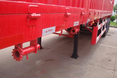 China Quest 3 Axles Fence Trailer Flatbed Full Stake Trailer for sale