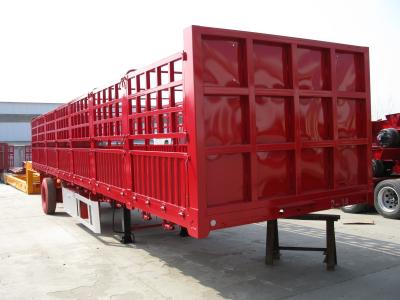 China 3 Axle Livestock Transport Fence Truck Trailer Stake Semi Trailer for sale