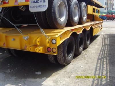 China Factory Price 30t-80t 3 Axle 10-20t Small Machine Transport Drawbar Flat Bed Low Bed Truck Semi Trailer for Sale for sale
