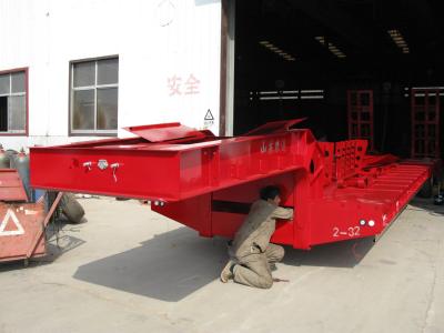 China New Low Bed Semi Trailer with 60tons for Sale 50-80ton 3 Axles Equipment Hauling Lowboy Trailer Lowbed Truck Trailers for sale
