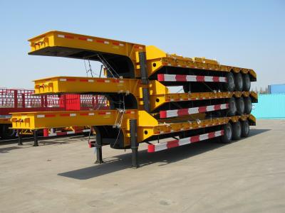 China 80t Excavator Transport Low Bed Semi Trailer 80ton Low Bed off Road Truck Trailer for Crawler Excavator for sale