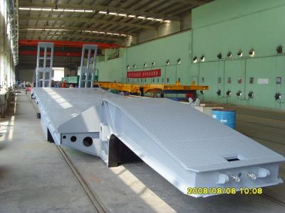 China Weifang Forever China Best Low Bed Semi Trailer Heavy Duty for Sale 80ton 4 Axle 13 Meters Low Bed Flatbed Semitrailer Pictures & Photos80ton 4 Axle 13 Meters for sale