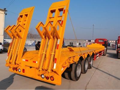 China Weifang Forever 40t - 60t Low Bed Truck Semi Trailer 5 Axles 50-80tons Extendable Low Bed Semi Truck Trailer for sale