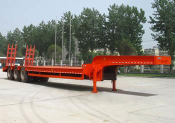 China Weifang Forever Tri Axles Gooseneck 13meters Excavator Low Bed Semi New Hydraulic 3 4 Axles Transport Excavator Lowbed Semi Trailer for sale