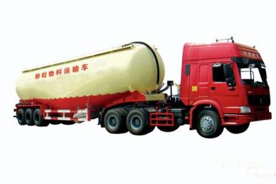 China 3 Axles 30cbm-60cbm Flour Power Carrier Tanker Truck Trailer 3 Axles 45m3 Silo Tanker Bulk Cement Semi Truck Trailer for sale