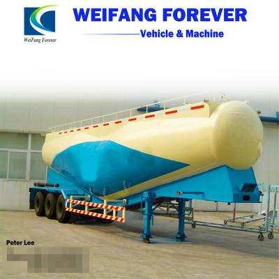 China 3 Axle 45cbm Bulk Cement Powder Tank Semi Trailer Truck for sale