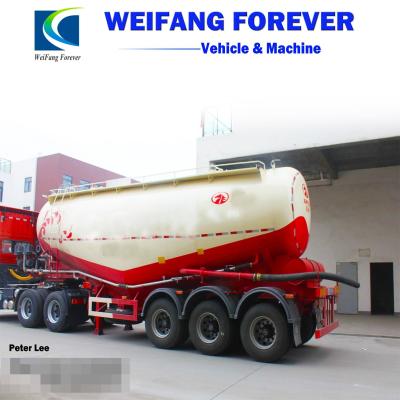 China 3-Axle 55cbm Heavy Duty Bulk Cement Tank Semi-Trailer for sale