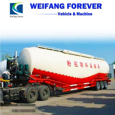 China Tri-Axle 45cbm Cement Bulk Tank Truck Semi Trailer for sale