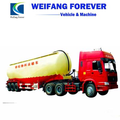 China Powder Tankers Truck Trailer or Bulk Cement Tank Semi Trailer for sale