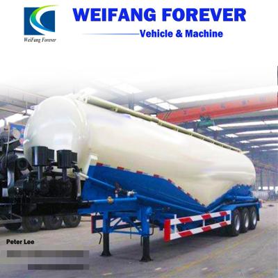 China 3axles 40/50/55cbm Bulker Powder Material Bulk Cement Tank Semi Trailer for sale