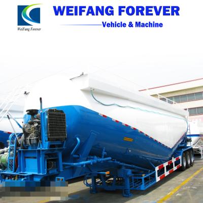 China Tri-Axle 30-70m3 Bulk Cement Truck Powder Tank Semi Trailer for sale